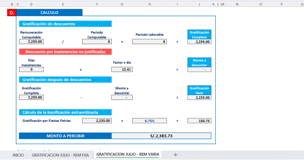 Plantilla En Excel Para Calcular La Gratificacion Por Navidad | My XXX ...