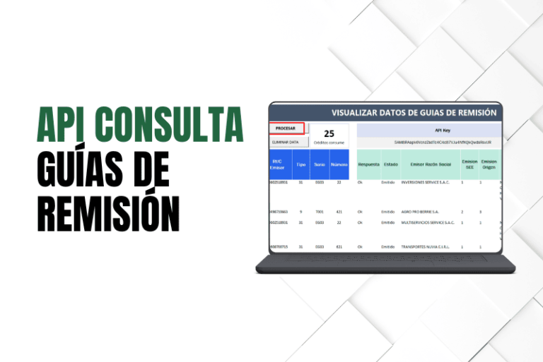 Obtención de datos de guías de remisión (API SUNAT) – Excel Negocios