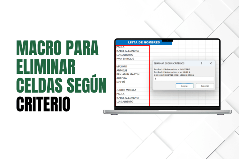 Macro para eliminar celdas según criterio – Excel Negocios